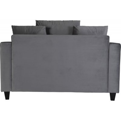 Brandy Lounge lenestol - 1,5-seter sofa (sølvgrå velvet ...