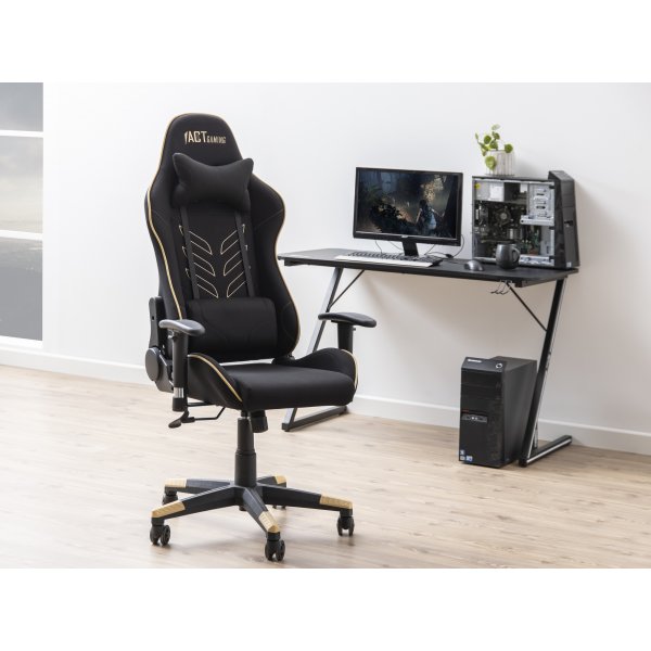 Alpha gaming stol - Sort/gull - 3595,- - Gamingstoler - Trendrom.no