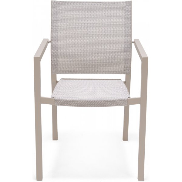 Urbanite spisegruppe med spisebord 160 cm og 6 stablebare spisestoler ...