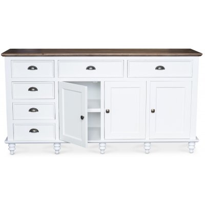 Victoria skjenk - Hvit/Brun beis - 14995,- - Sidebord - Trendrom.no