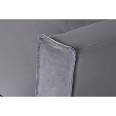 Brandy Lounge lenestol - 1,5-seter sofa (sølvgrå velvet ...