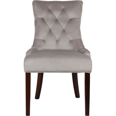 Tuva stol med håndtak i ryggen - Gråbeige fløyel + Flekkfjerner for ...