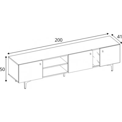 Colors media benk 200 cm - Sage - 4795,- - TV-benker - Trendrom.no